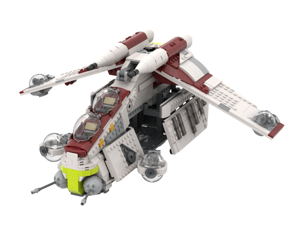 Lego Moc Republic Gunship By Jannin Bricks Rebrickable Build With Lego
