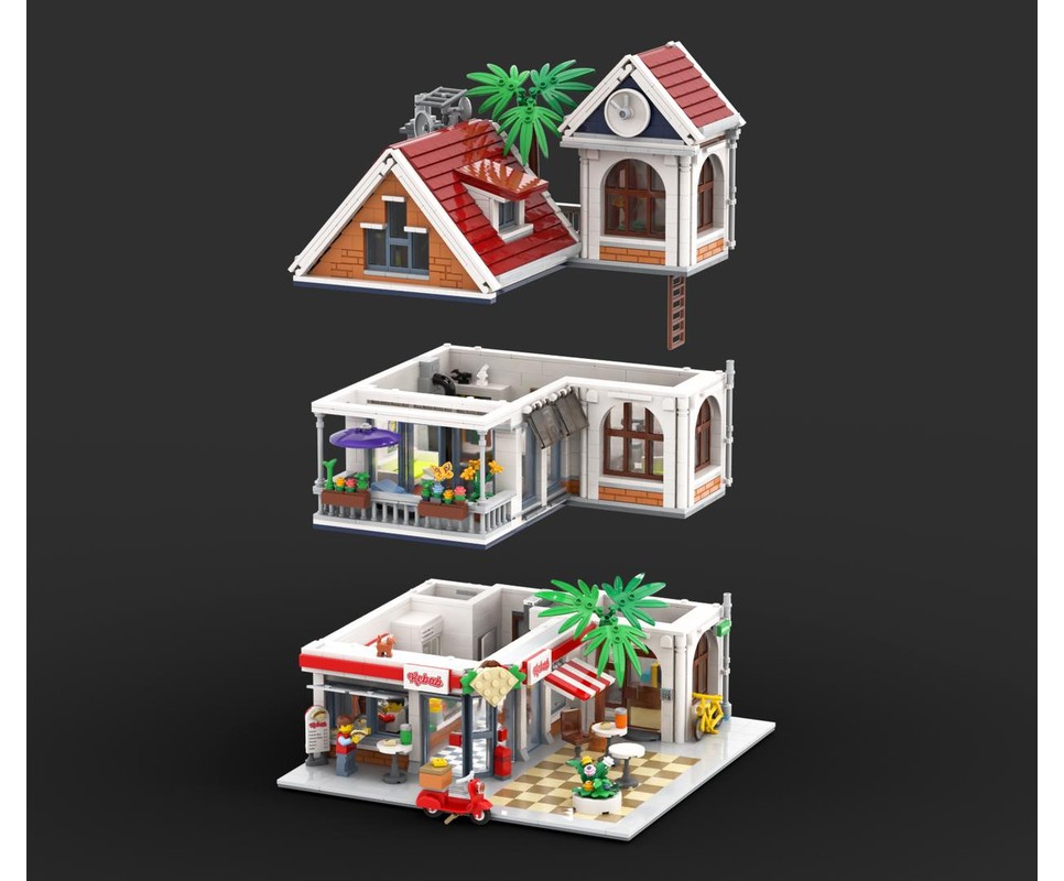 LEGO MOC Townhouse with Kebab Store (Döner Laden) by PriBri ...