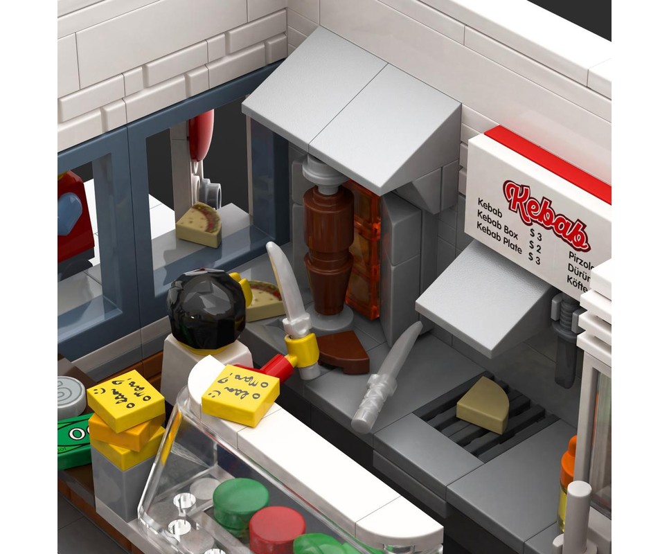 LEGO MOC Townhouse with Kebab Store (Döner Laden) by PriBri ...