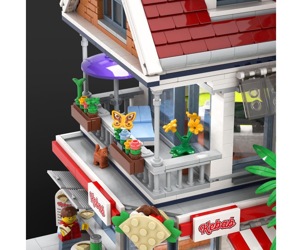 LEGO MOC Townhouse with Kebab Store (Döner Laden) by PriBri ...