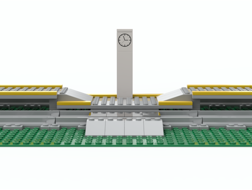 Lego Moc Streetcar Tram Station By Darcevader Rebrickable Build