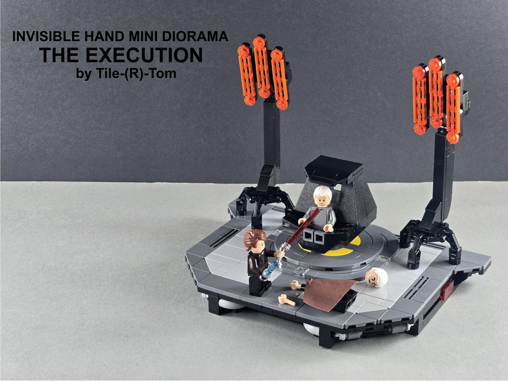 Lego Moc The Execution Of Count Dooku Invisible Hand Diorama By