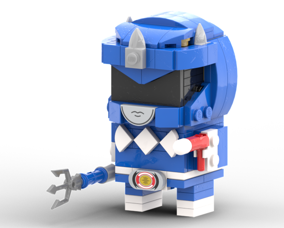 LEGO MOC Blue Mighty Morphin Power Ranger Brickheadz (MMPR, 恐竜戦隊 ジュウ ...
