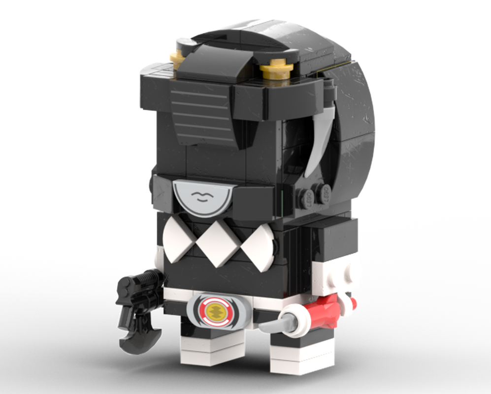 LEGO MOC Black Mighty Morphin Power Ranger Brickheadz (MMPR, 恐竜戦隊 ジュウ ...
