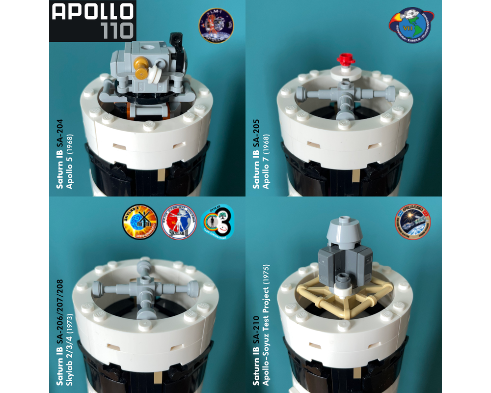 Lego Moc Saturn Ib Apollo 7 1110 Scale By Apollo110bricks