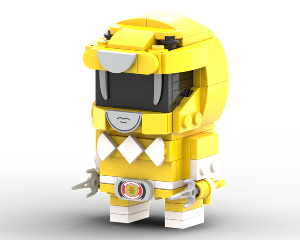 LEGO MOC Yellow Mighty Morphin Power Ranger Brickheadz (MMPR, 恐竜戦隊 ジュウ ...