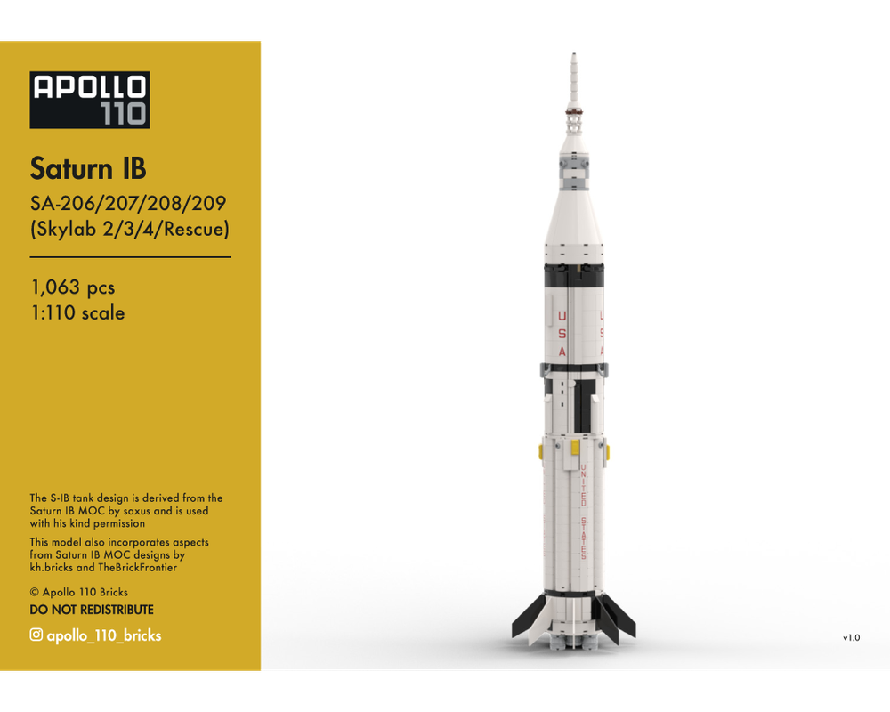 LEGO MOC Saturn IB – Skylab 2/3/4/Rescue [1:110 scale] by Apollo_110 ...