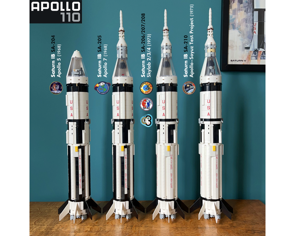 Lego Moc Saturn Ib Skylab 234rescue 1110 Scale By Apollo110
