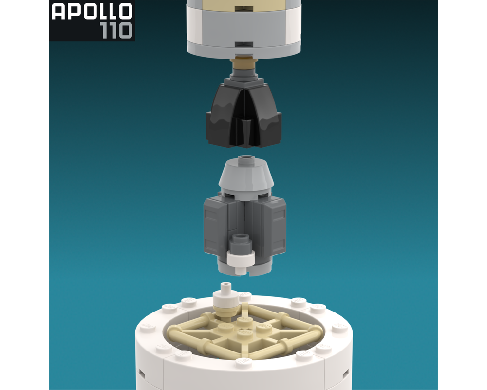 Lego Moc Saturn Ib Apollo Soyuz Test Project 1110 Scale By Apollo