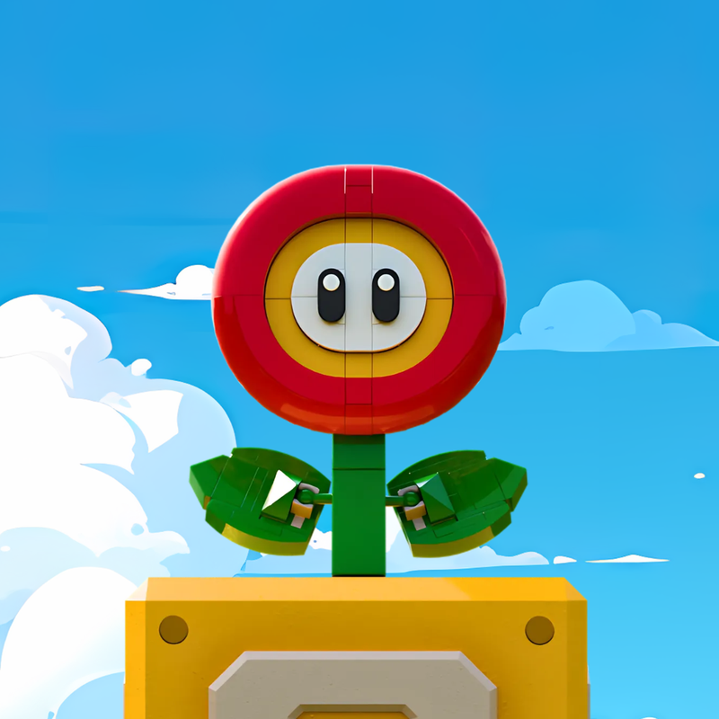 LEGO MOC Fire Flower by KraftyKoopa | Rebrickable - Build with LEGO