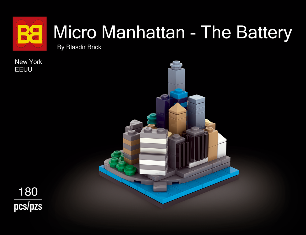 LEGO MOC Micro Manhattan - The Battery by Blasdir Brick | Rebrickable ...