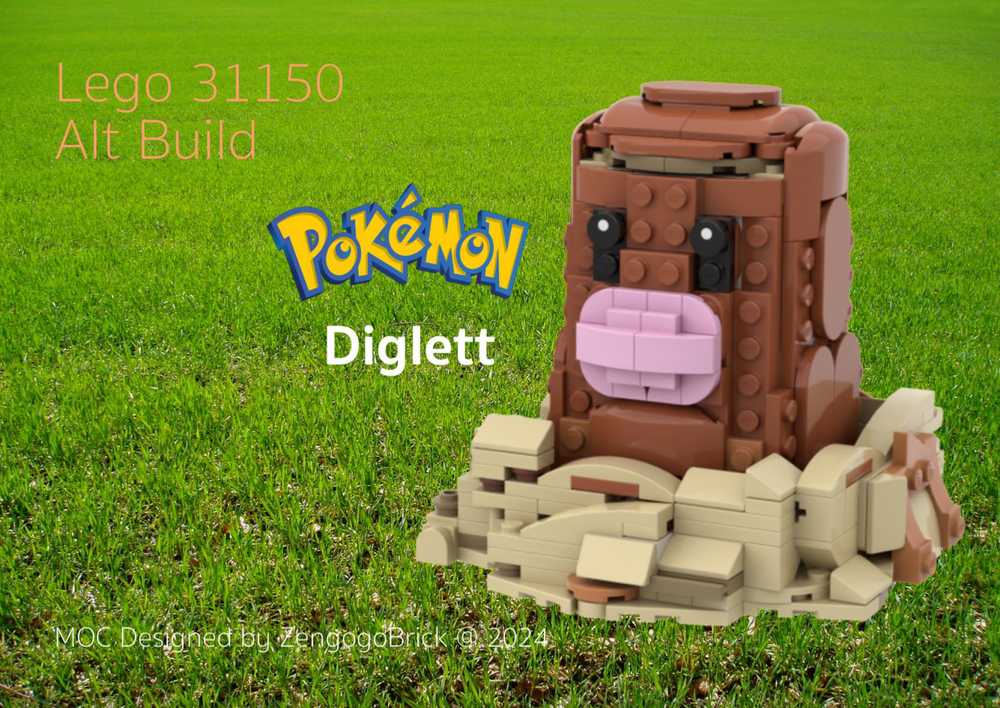 LEGO MOC 31150 Pokemon Diglett by zengogobrick | Rebrickable - Build ...