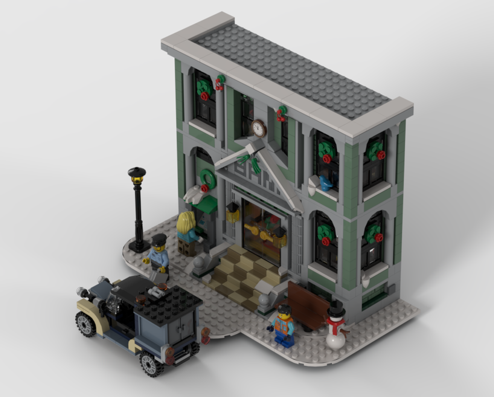 LEGO MOC Winter Village Bank by MICHAEL1 | Rebrickable - Build with LEGO