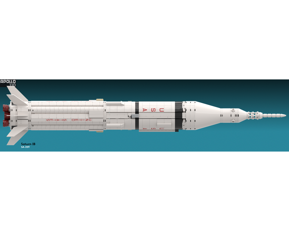 LEGO MOC Saturn IB – SA-209 (KSC Rocket Garden) [1:110 scale] by Apollo ...
