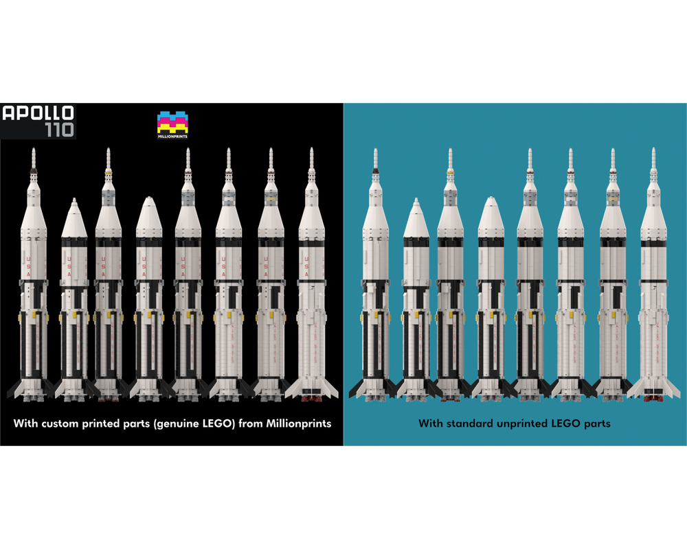 LEGO MOC Saturn IB – SA-209 (KSC Rocket Garden) [1:110 scale] by Apollo ...