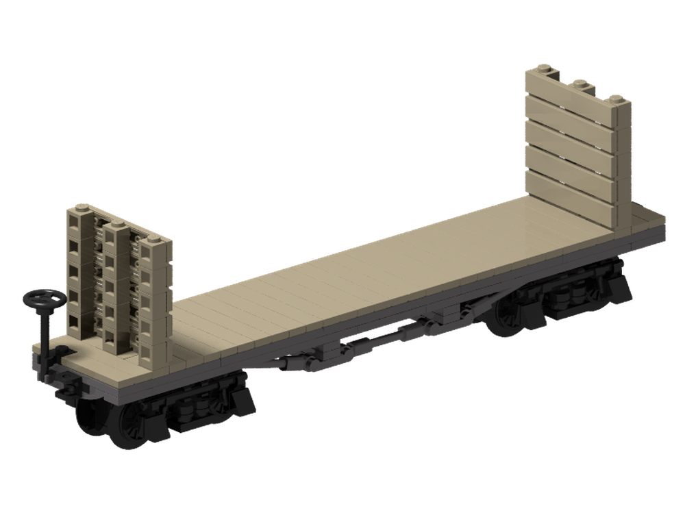 LEGO MOC Narrow Gauge Bulkhead Flatcar by jhhpp | Rebrickable - Build ...