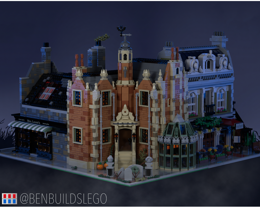 Lego Moc Modular Haunted Mansion By Benbuildslego Rebrickable Build