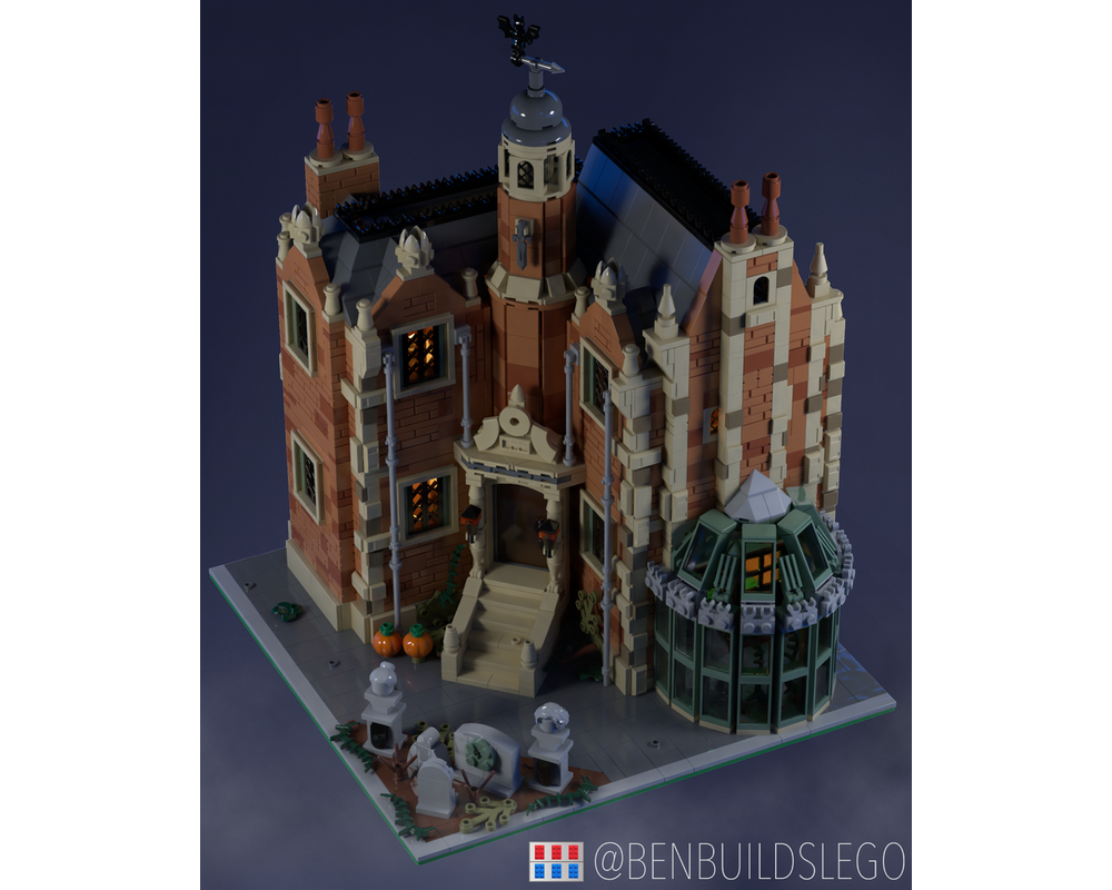 Lego Moc Modular Haunted Mansion By Benbuildslego Rebrickable Build