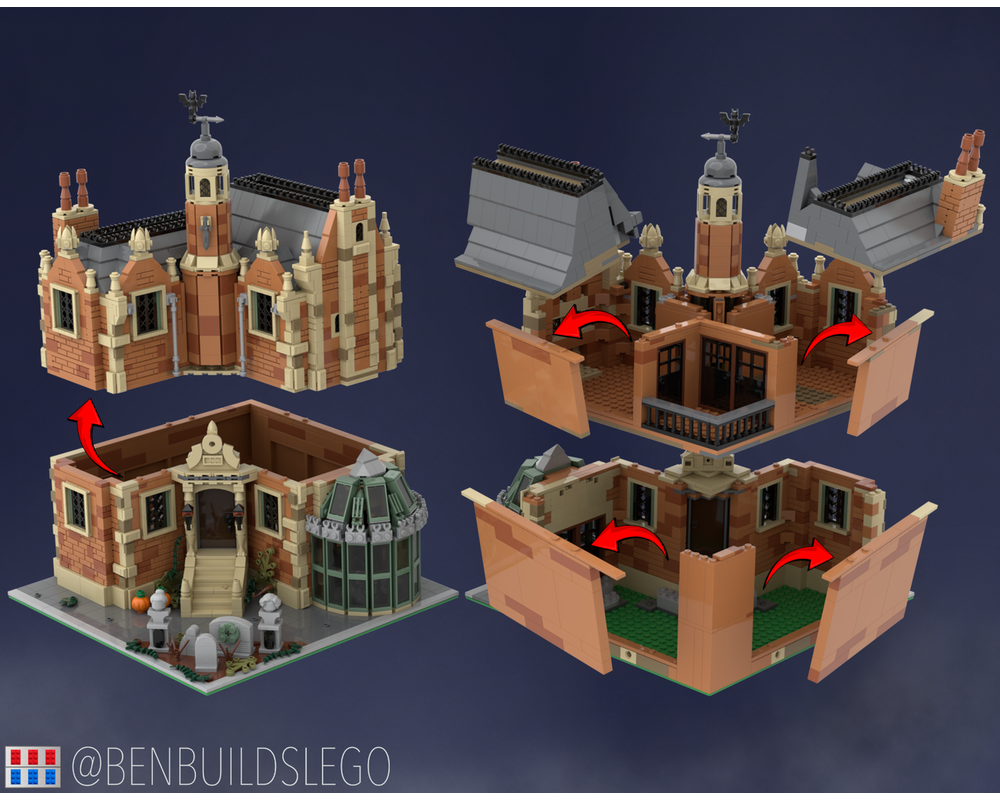 LEGO MOC Modular Haunted Mansion by benbuildslego | Rebrickable - Build ...