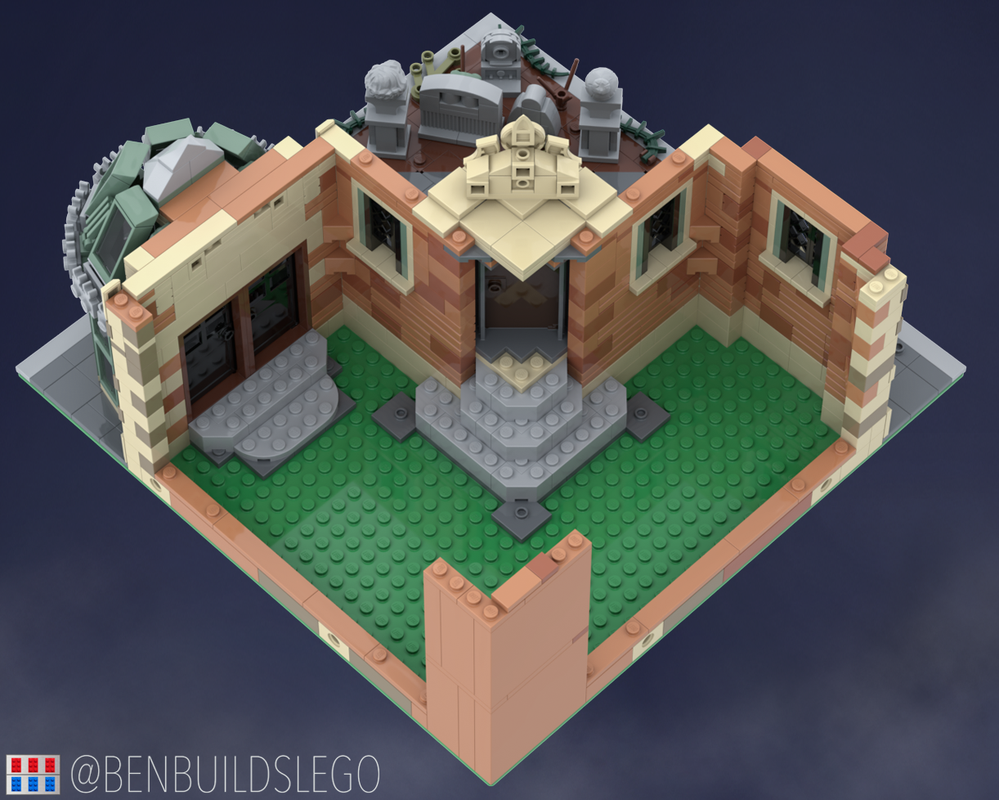 Lego Moc Modular Haunted Mansion By Benbuildslego Rebrickable Build