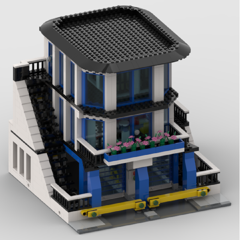 LEGO MOC (x) MODULAR POLICE STATION by vchianea | Rebrickable - Build ...