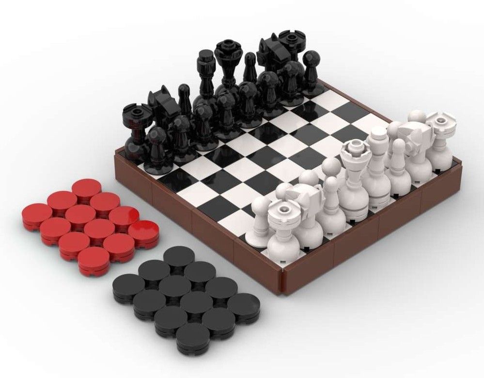 LEGO MOC Chess and Checkers Board by IBrickedItUp | Rebrickable - Build ...