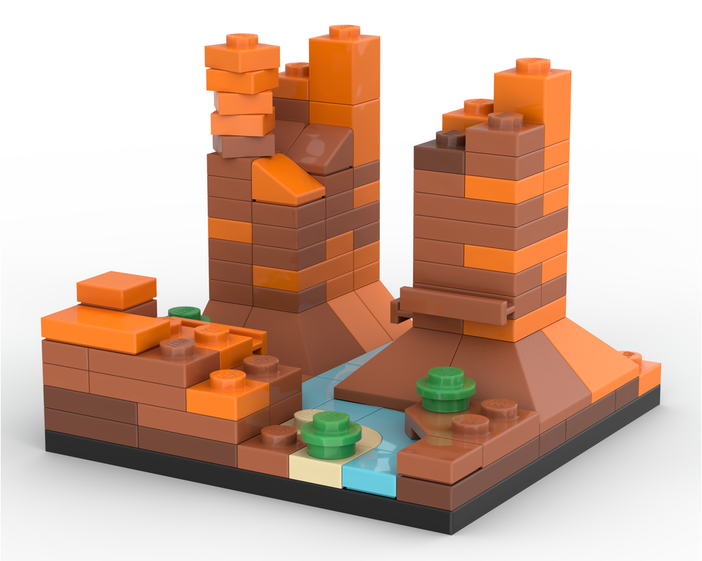 LEGO MOC Micro Monument Valley by Blasdir Brick | Rebrickable - Build ...