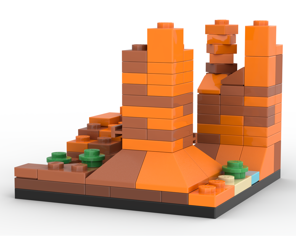 LEGO MOC Micro Monument Valley by Blasdir Brick | Rebrickable - Build ...