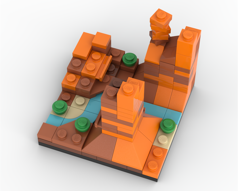 LEGO MOC Micro Monument Valley by Blasdir Brick | Rebrickable - Build ...