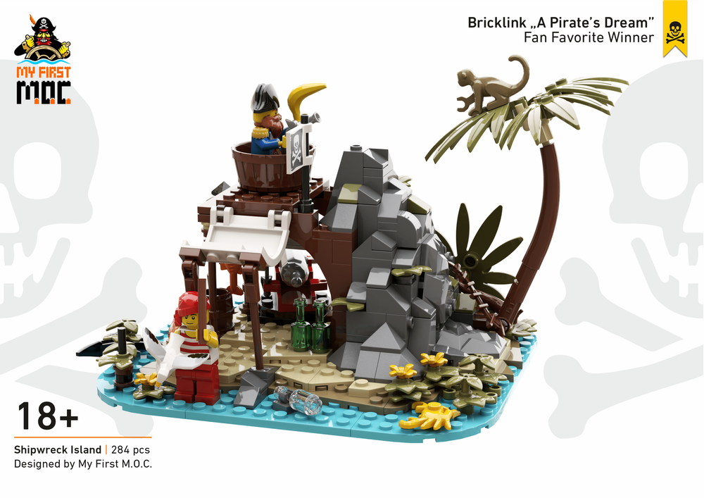 Lego Moc Shipwreck Island By Myfirstmoc Rebrickable Build With Lego