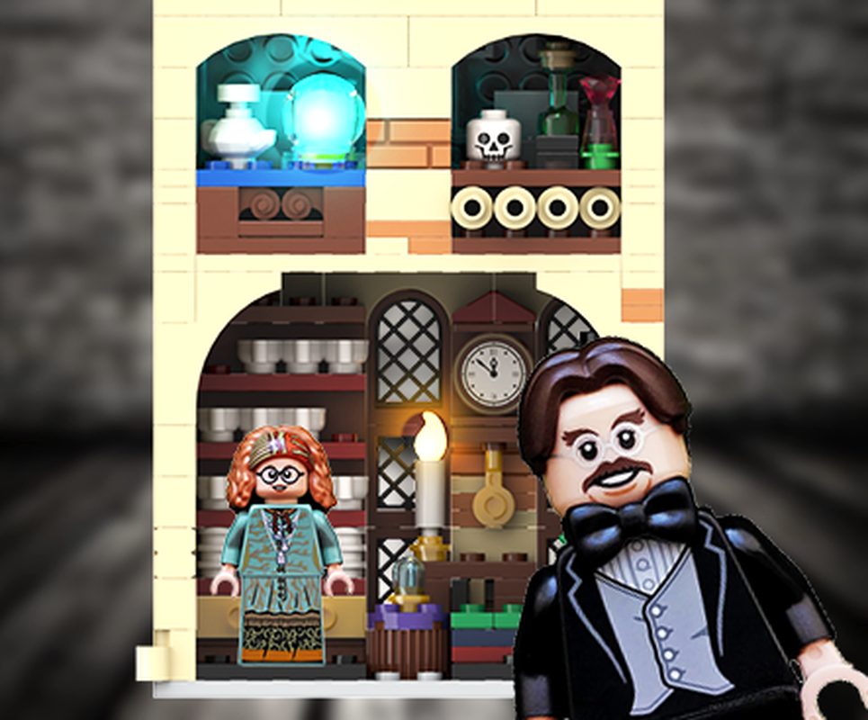 LEGO MOC Minifigure Display Case - Divination & Charms Classrooms by JD Bricks | Rebrickable ...