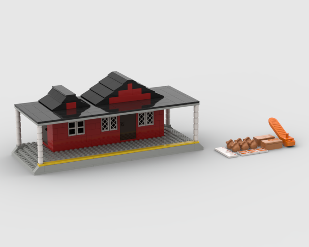 LEGO MOC (Time Capsule) Platform with ticket booth and post office. by ...