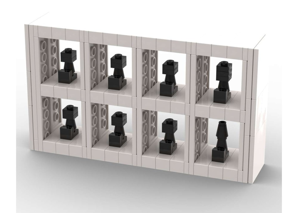 Lego Moc Minifig Scale Ikea Like Kallax Shelf By Polygoni Rebrickable
