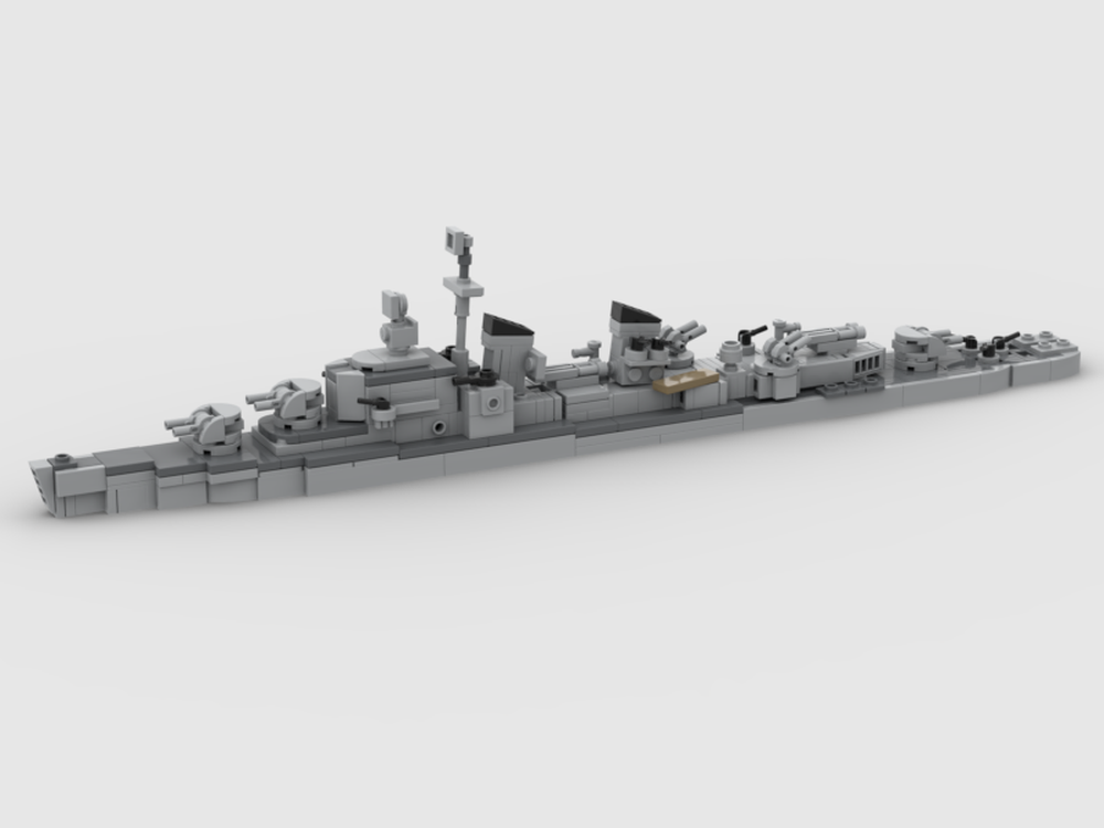 LEGO MOC USS laffey (DD-724) ww2 layout scale 1/300 by Brick_naval ...