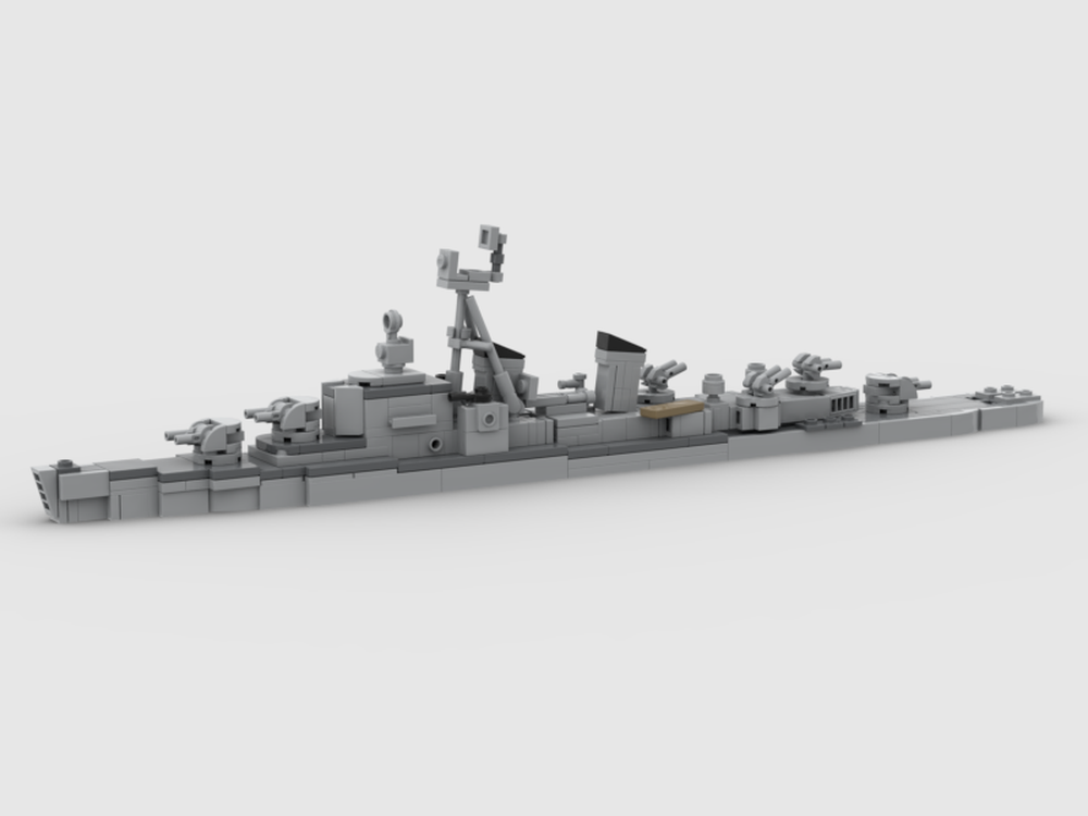 LEGO MOC USS laffey (DD-724) 1950s layout scale 1/300 by Brick_naval ...