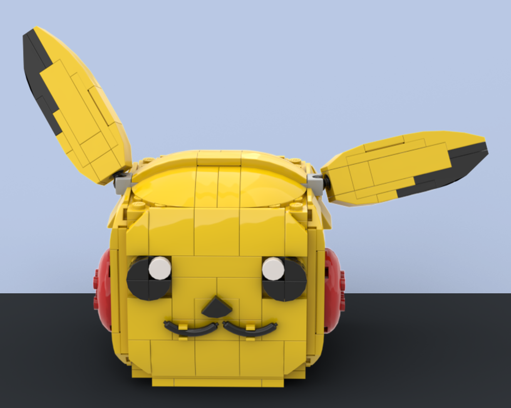 LEGO MOC-195847 Pikachu's Head by Quarkesh | Rebrickable - Build with LEGO