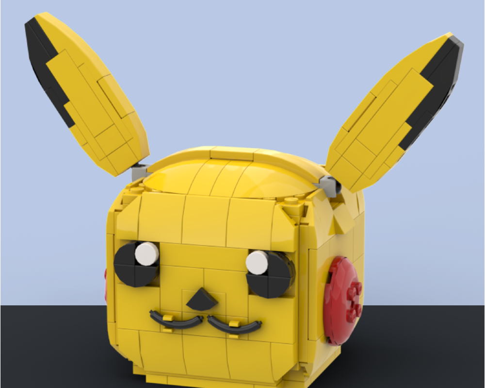 LEGO MOC Pikachu's Head by Quarkesh | Rebrickable - Build with LEGO