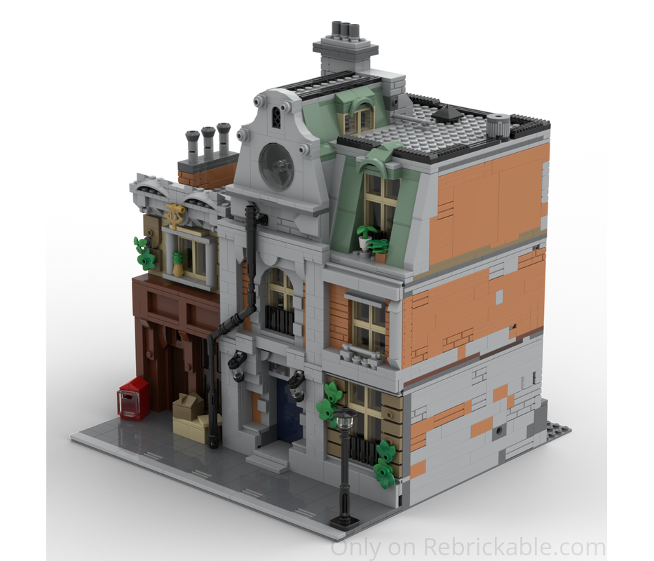 LEGO MOC Antique Bookstore & Townhouse by rebelnili | Rebrickable ...