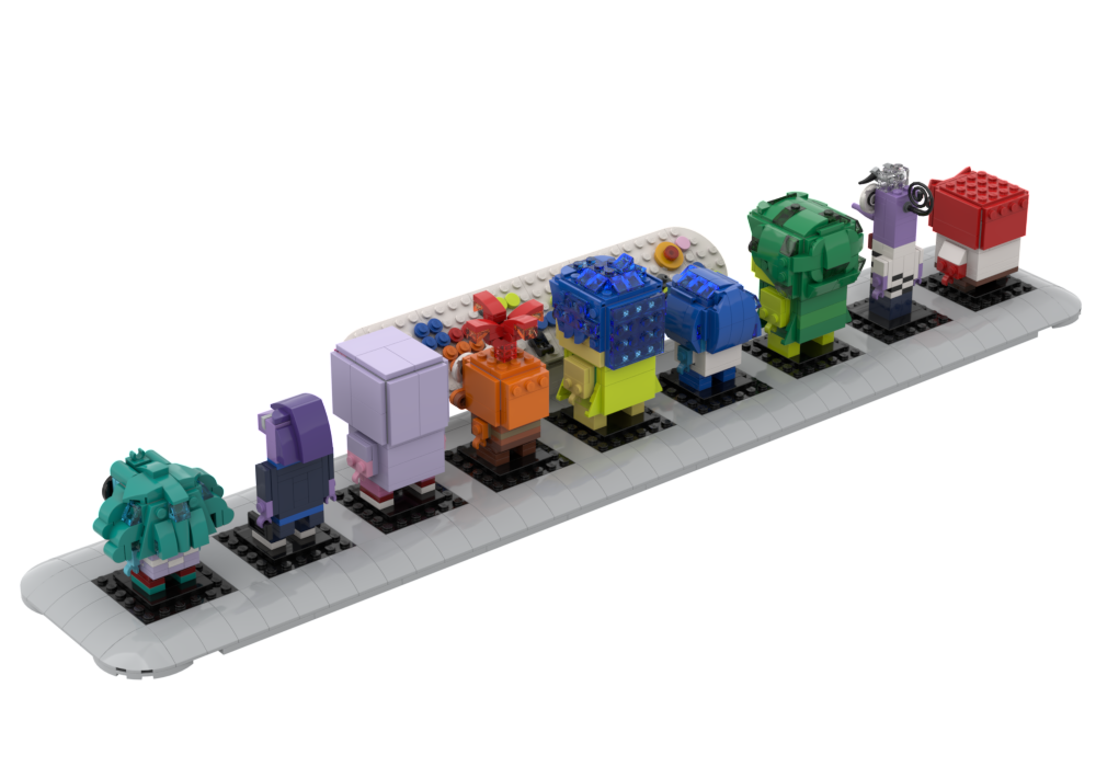 Lego Moc Inside Out Control Console For Brickheadz Display By