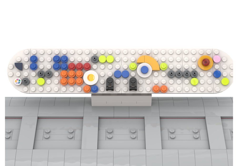 Lego Moc Inside Out Control Console For Brickheadz Display By