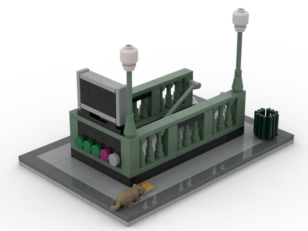 LEGO MOC NYC Subway Entrance by ABentMetrocard | Rebrickable - Build ...