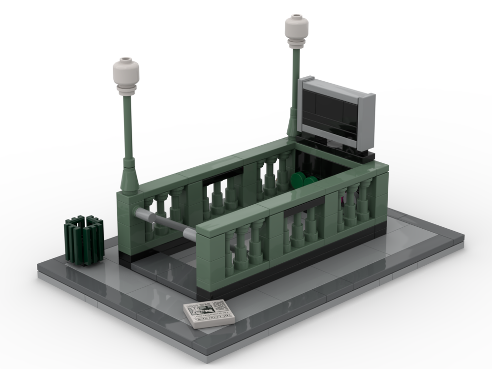Lego Moc Nyc Subway Entrance By Abentmetrocard Rebrickable Build