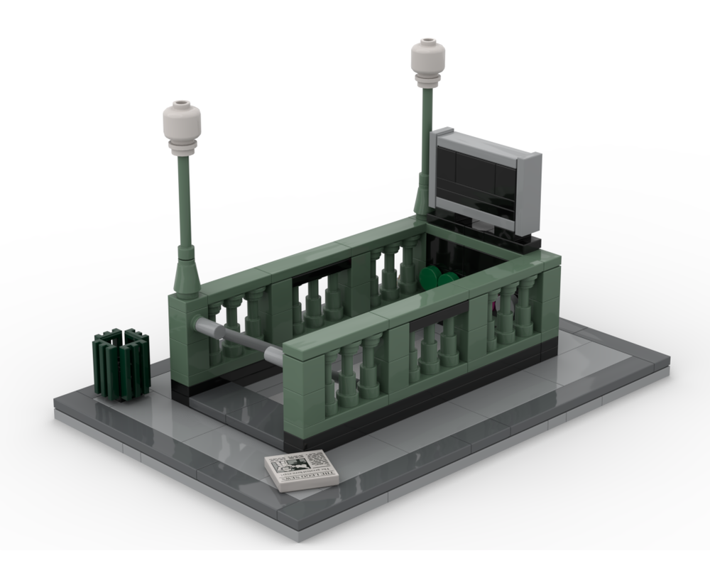 Lego Moc Nyc Subway Entrance By Abentmetrocard Rebrickable Build