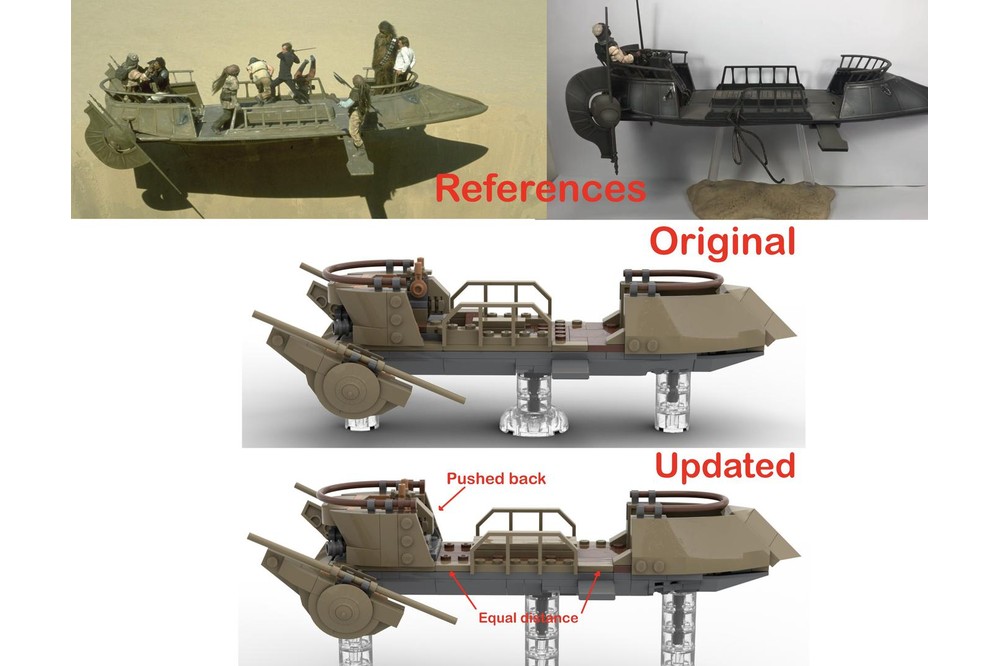 Lego Moc Upgraded Desert Skiff By Renk Rebrickable Build With Lego