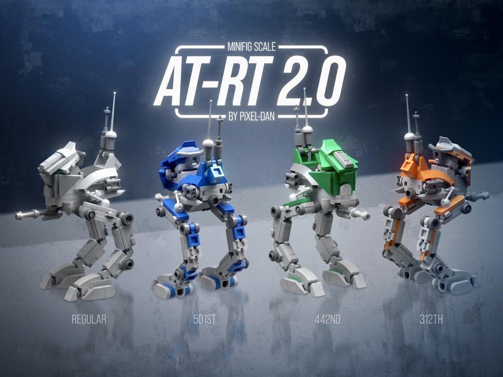 LEGO MOC PiXEL-DAN AT-RT WALKER 2024 - MINIFIG SCALE - 501st, 442nd ...