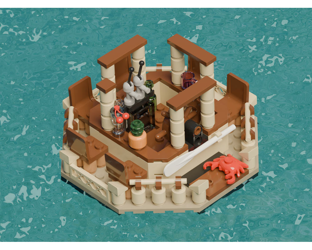 LEGO MOC Floating Tiki Bar by prismaprawn | Rebrickable - Build with LEGO