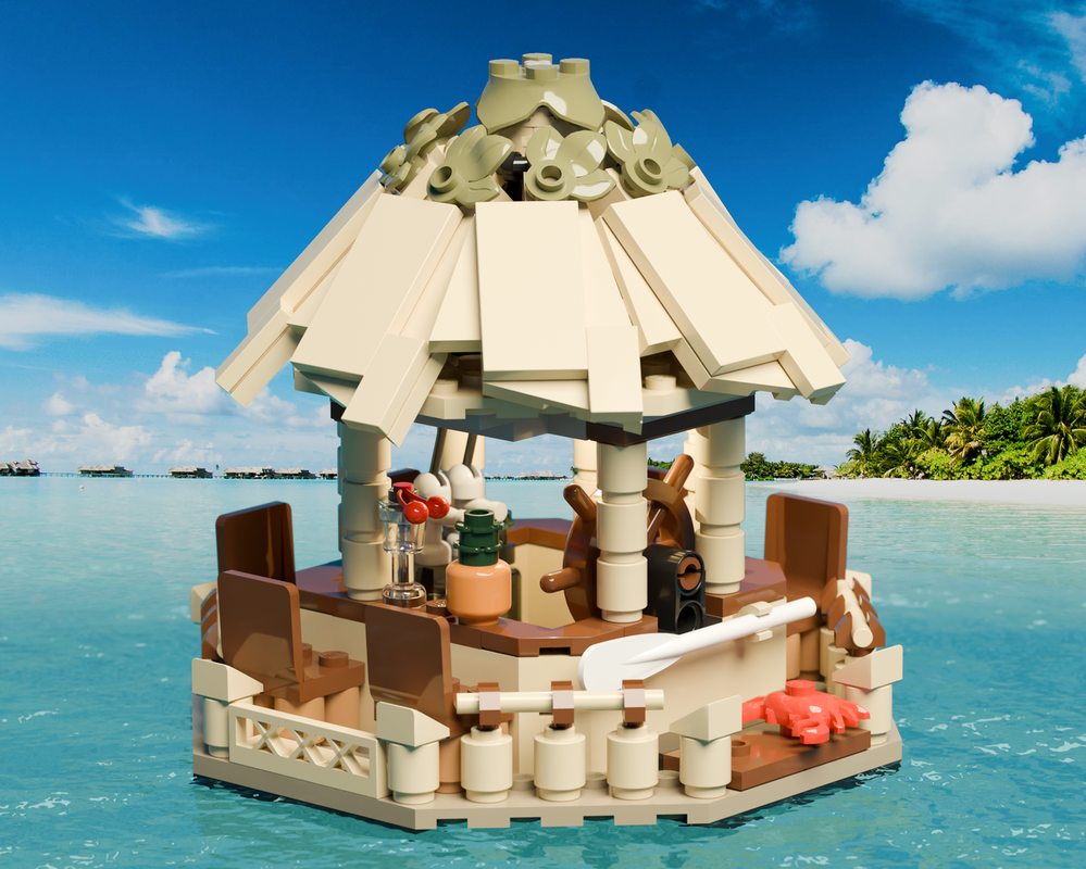 LEGO MOC Floating Tiki Bar by prismaprawn | Rebrickable - Build with LEGO