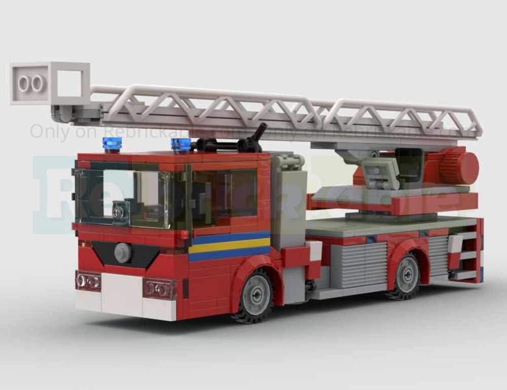 LEGO MOC London Fire Brigade Mercedes Econic Turntable truck by ...