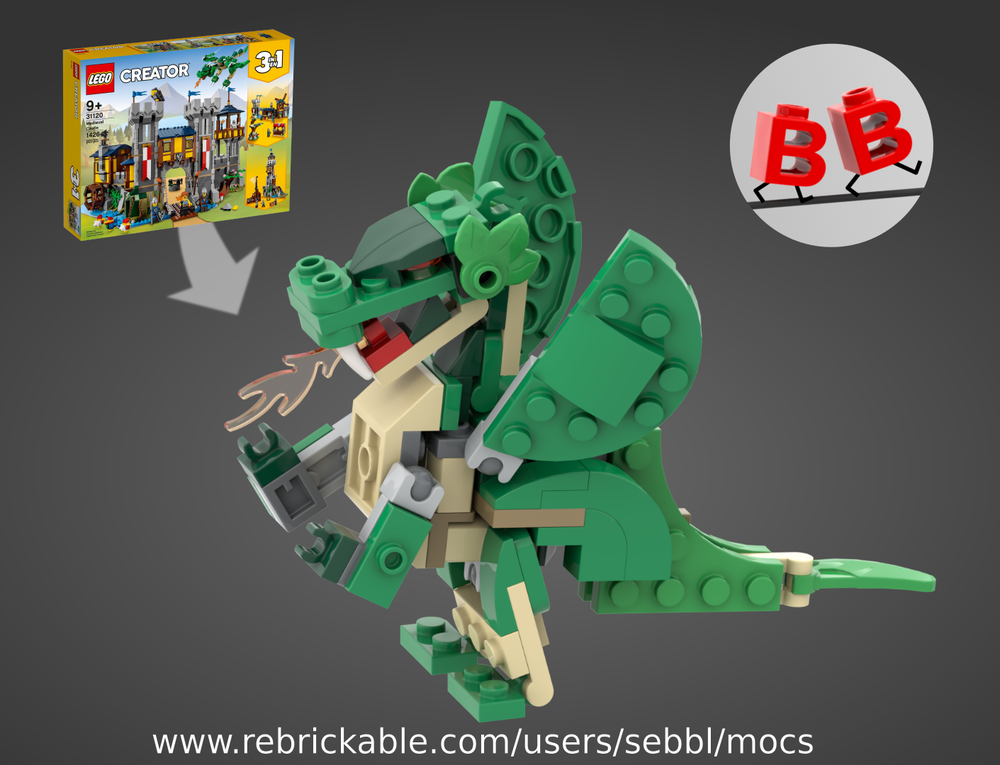 LEGO MOC-196121 31120: Wyvern to Classic Dragon Conversion by sebbl ...