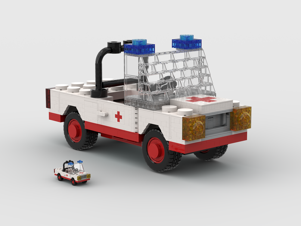 LEGO MOC 6629 Up-Scaled ambulance by Briquoleur | Rebrickable - Build ...